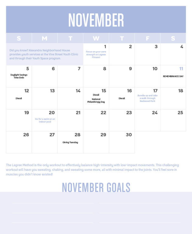 2023 Health & Wellness Calendar